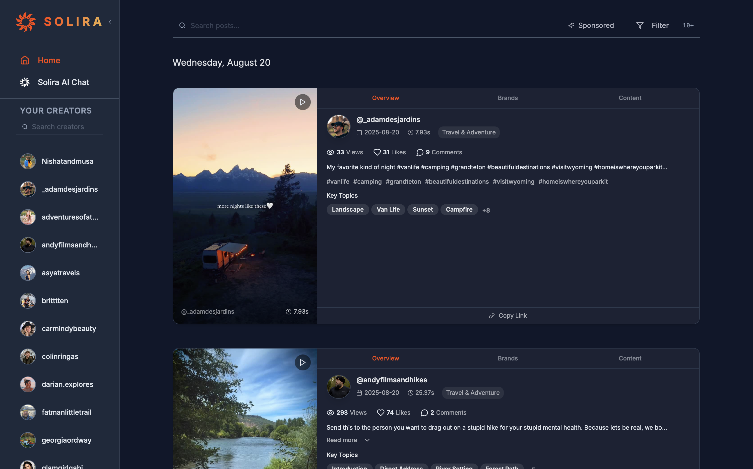 Solira | Turn Content Into Brand Deals
