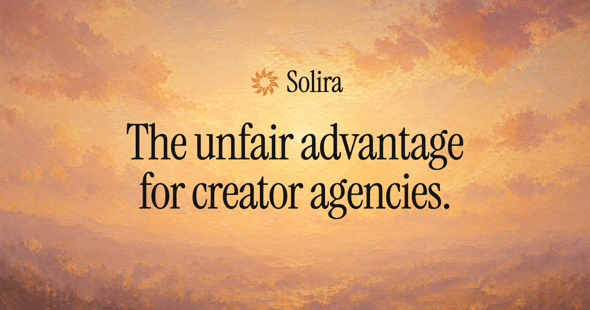 Solira · The Creator Intelligence Platform